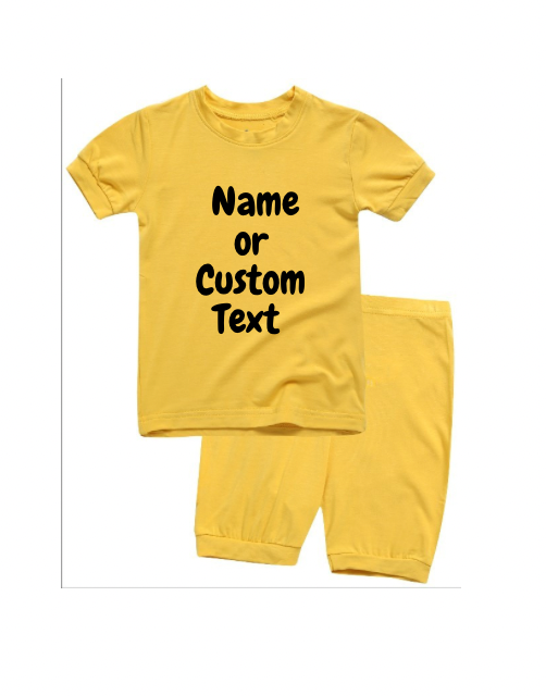 Kids Personalized Pajamas Set| Name or Custom Text| Toddler Youth Paja ...
